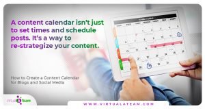 How to Create a Content Calendar for Blogs and Social Media • Virtual A ...